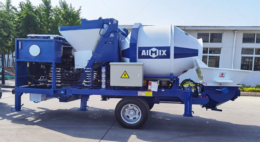 Small Concrete Mixer with Pump for Self-built House Construction